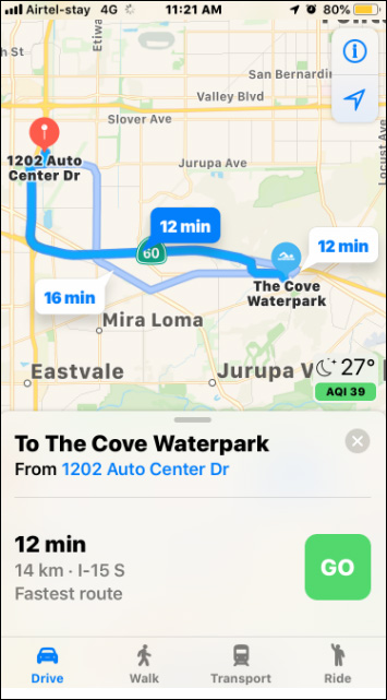 Stelle Besetzung Im Fall Apple Maps Route Planen Z h Anden Respekt